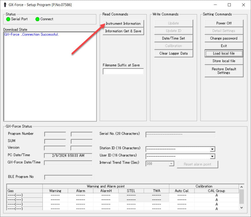 GX-Force Firmware Update | RKI Instruments